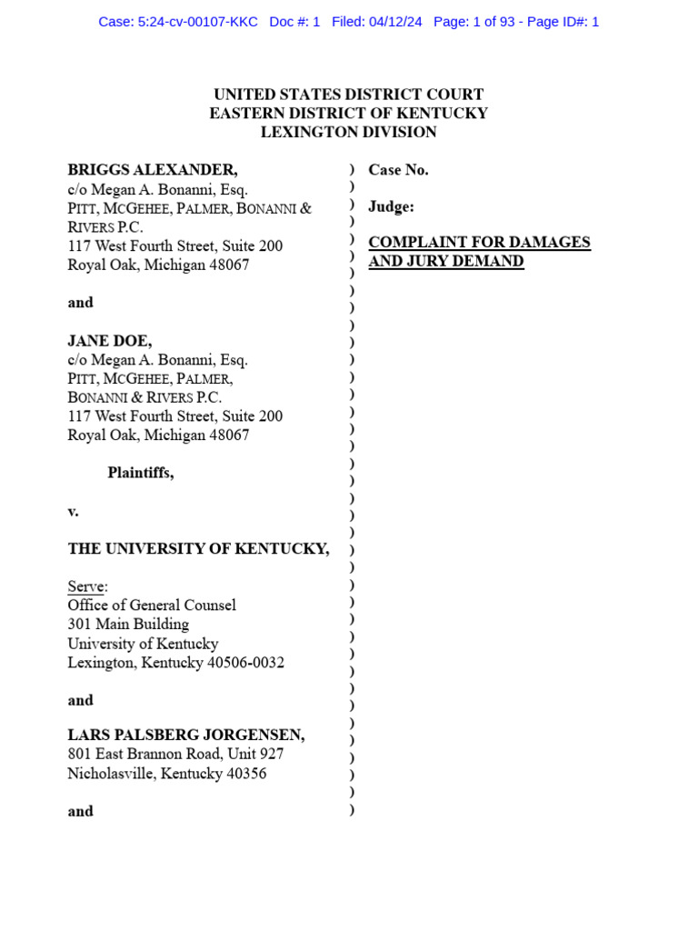 Gov Uscourts Kyed 104612 1 0 | PDF | Lawsuit | Menstrual Cycle
