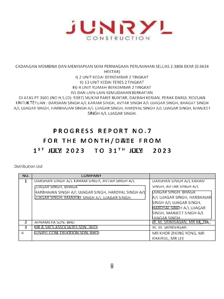 Progress Bulan 7 2023 | PDF