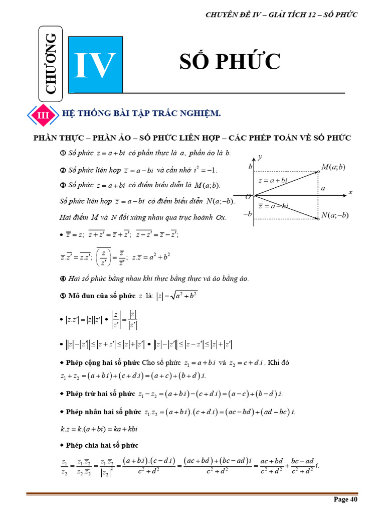 Trắc Nghiệm Tai Lieu Chuyen de So Phuc 2 | PDF