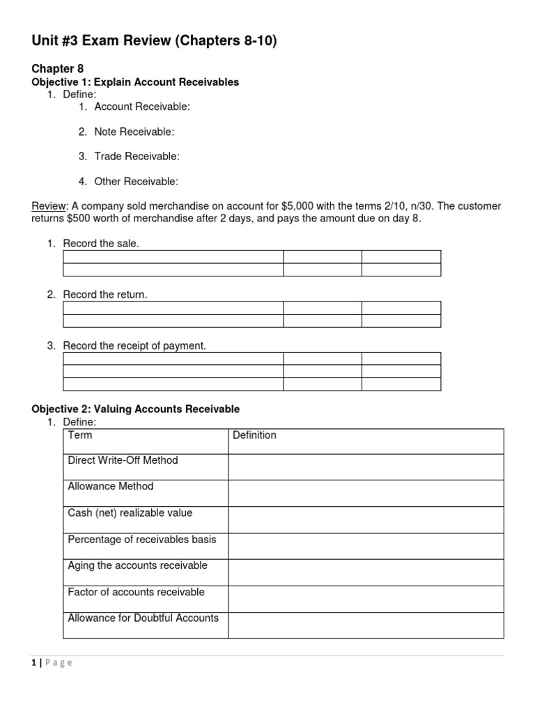 Unit 3 Exam Review SP21 | PDF | Depreciation | Debits And Credits