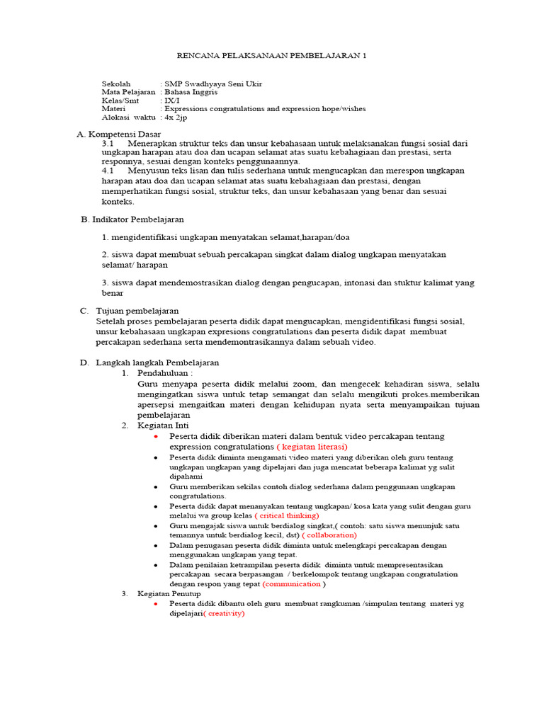 RPP 9 Baru | PDF | Karier & Perkembangan