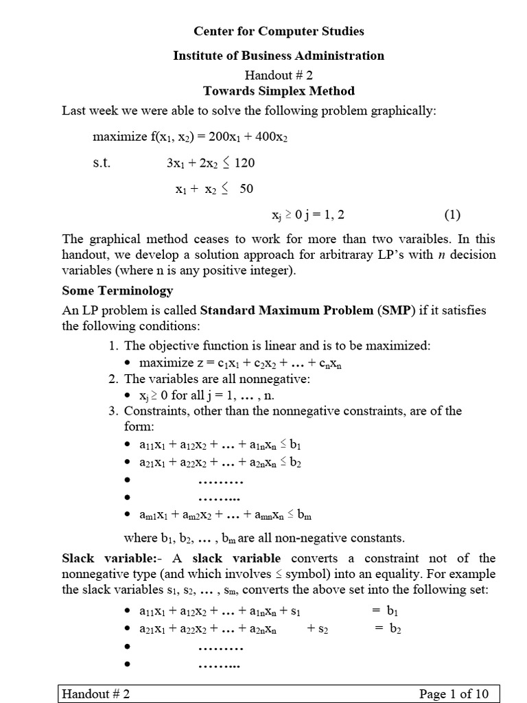 Lec 2 Modified | PDF | Mathematical Optimization | Linear Programming
