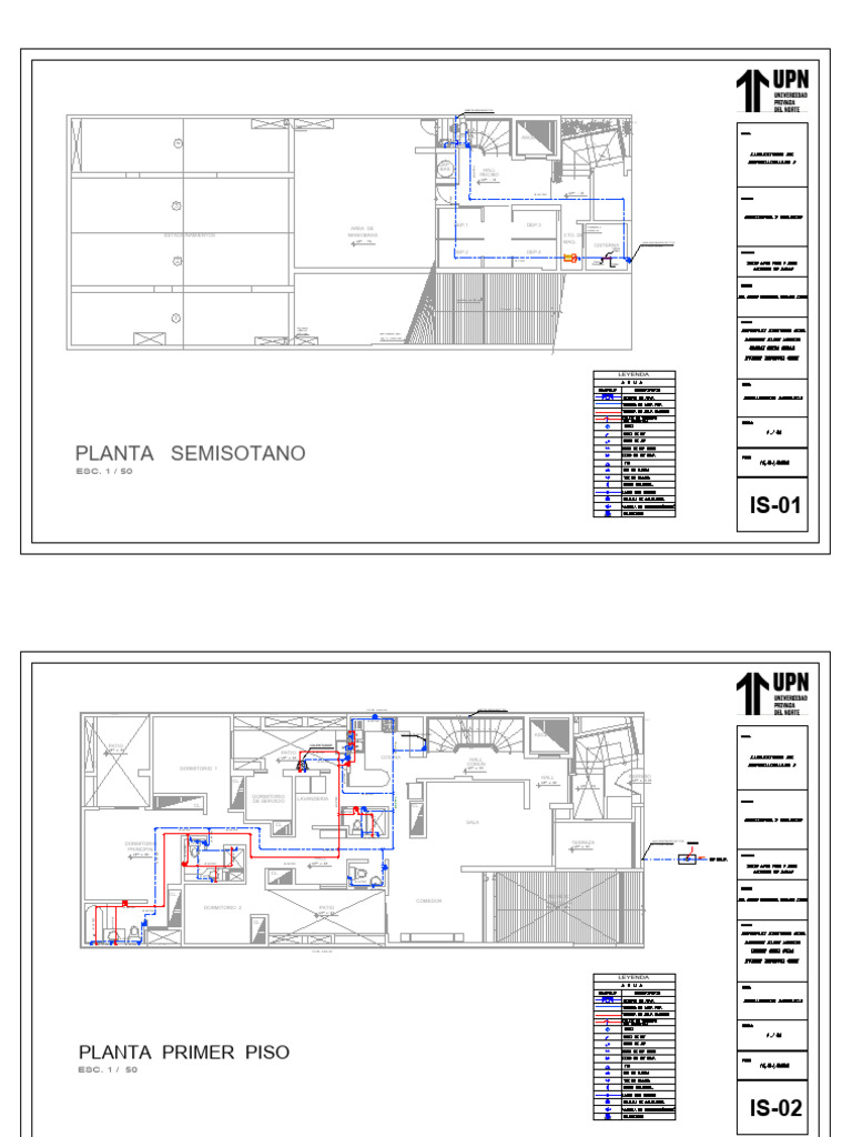 Diseño de Planta Semisótano y Pisos | PDF