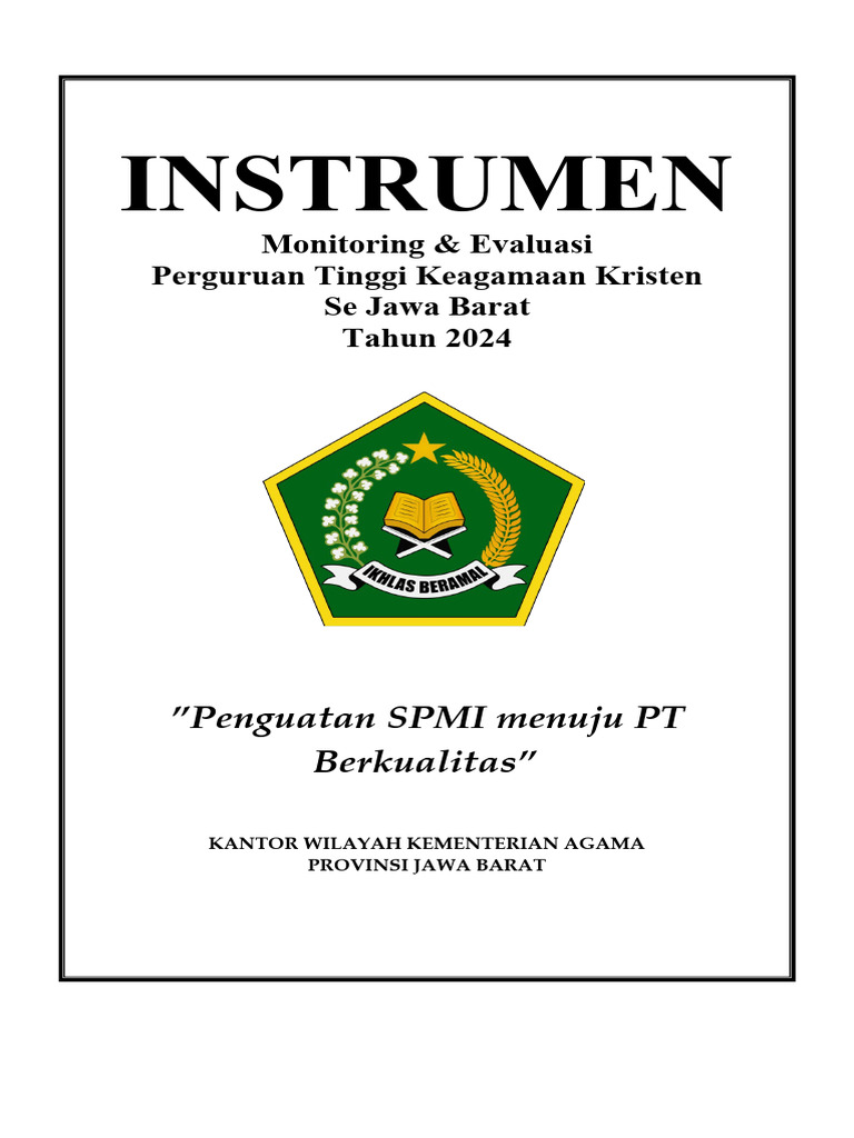 Instrumen - Monev - STT - Jawa - Barat - 2024 - 1-6 | PDF