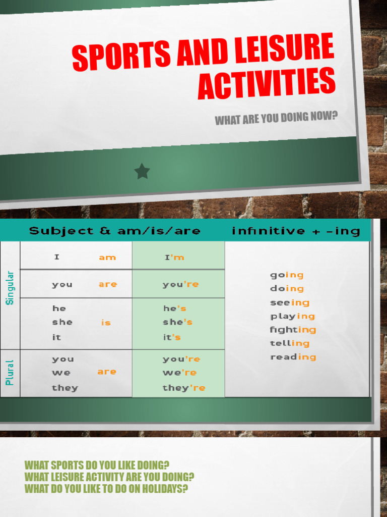 Popular Sports and Leisure Activities | PDF | Outdoor Recreation ...