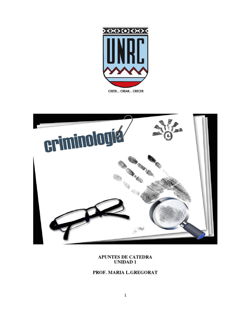 Apuntes de Catedra-Unidad 1 | PDF | Criminología | Derecho penal Apuntes de Catedra-Unidad 1 | PDF | Criminología | Derecho penal
