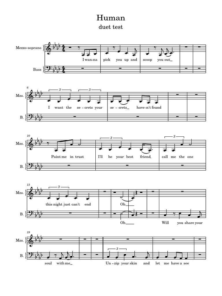 Human by Dodie (Duet) | PDF