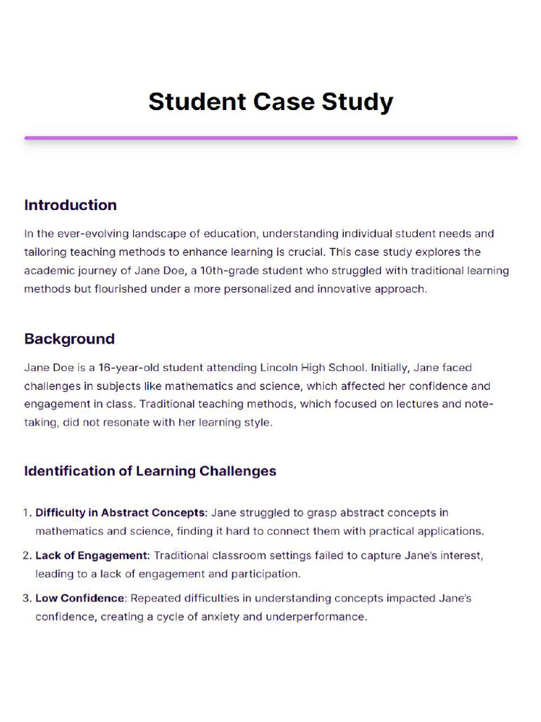 Student-Case-Study-Example | PDF