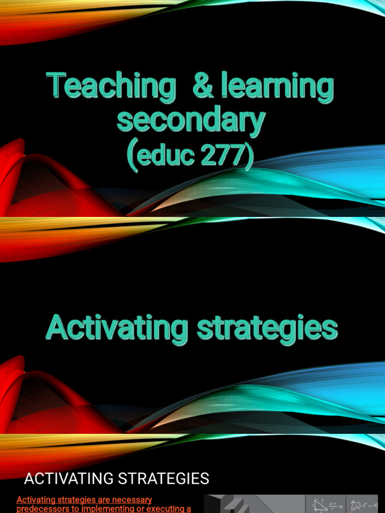 Activating Strategies | Download Free PDF | Learning | Reading ...
