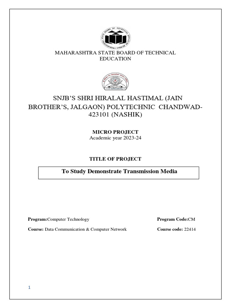 DCC Final (1) Removed | PDF | Transmission Medium | Computer Network
