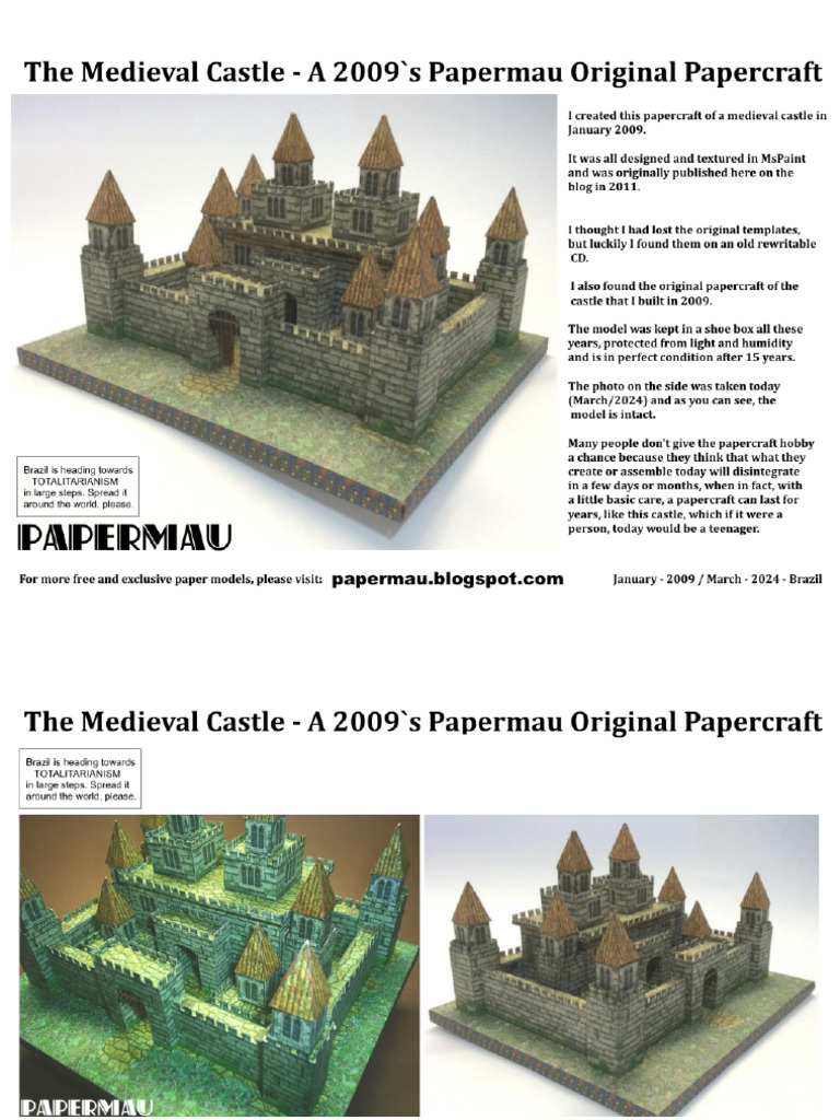 The Medieval Castle - A 2009's Papermau Original Papercraft - 04 - 2024 ...
