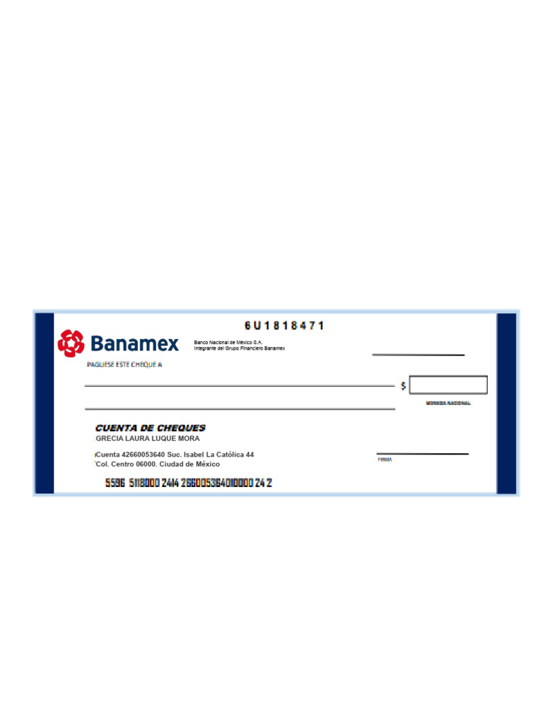 Cheque Banamex | PDF