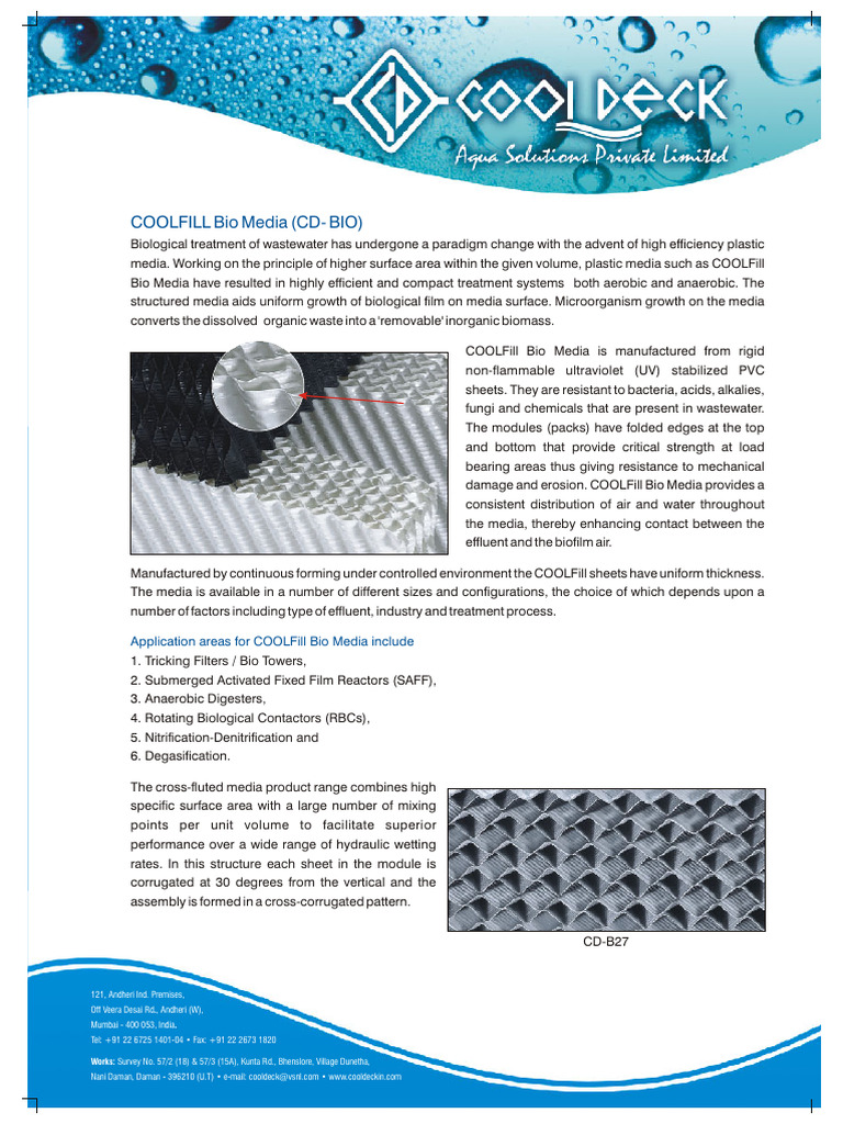 COOLFILL Bio Media (CD - BIO) Catalogue | PDF | Water Pollution | Environmental Science