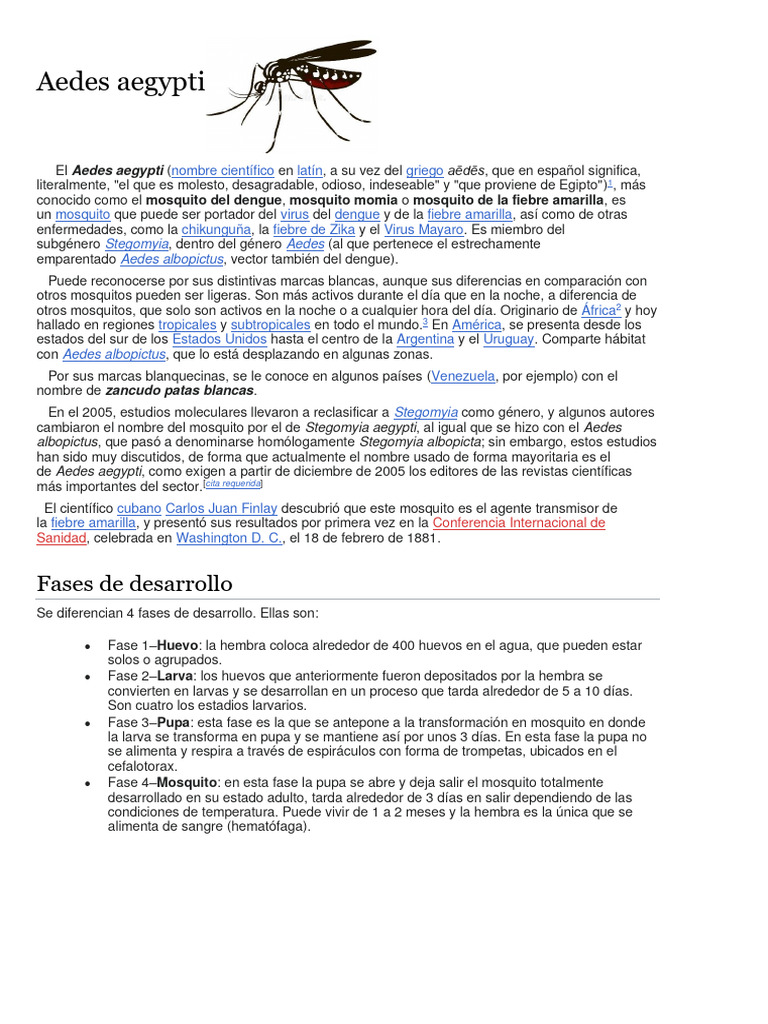 Aedes Aegypti - Info | PDF | Aedes aegypti | Insectos y humanos