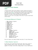 French Classical Menu Items With English Translation | PDF