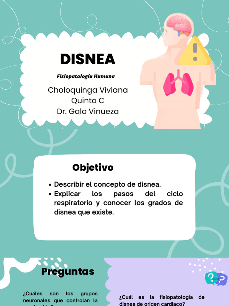 Fisiopatología de la Disnea | PDF | Sistema respiratorio | Respiración