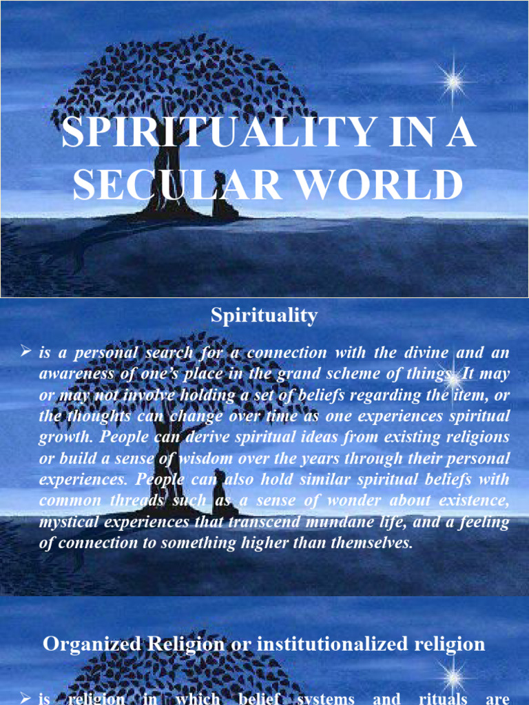 Spirituality in A Secular World | PDF | Spirituality | Mindfulness