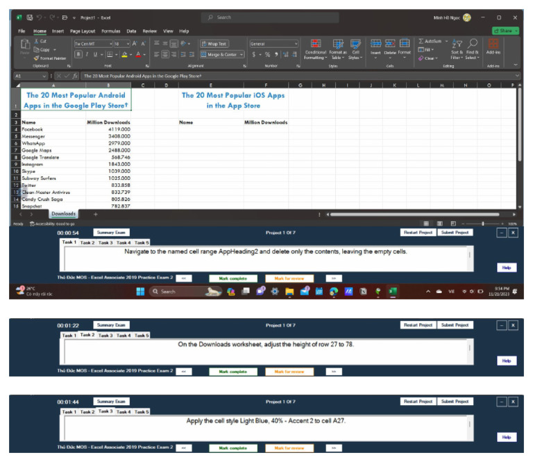 MOS 2019 - Excel | PDF