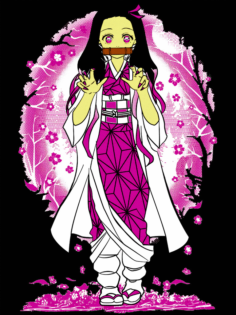 Nezuko Pink - Semitono - DTF 300 DPI | PDF