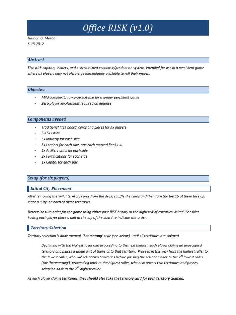 Office Risk v1.0 | PDF | Military