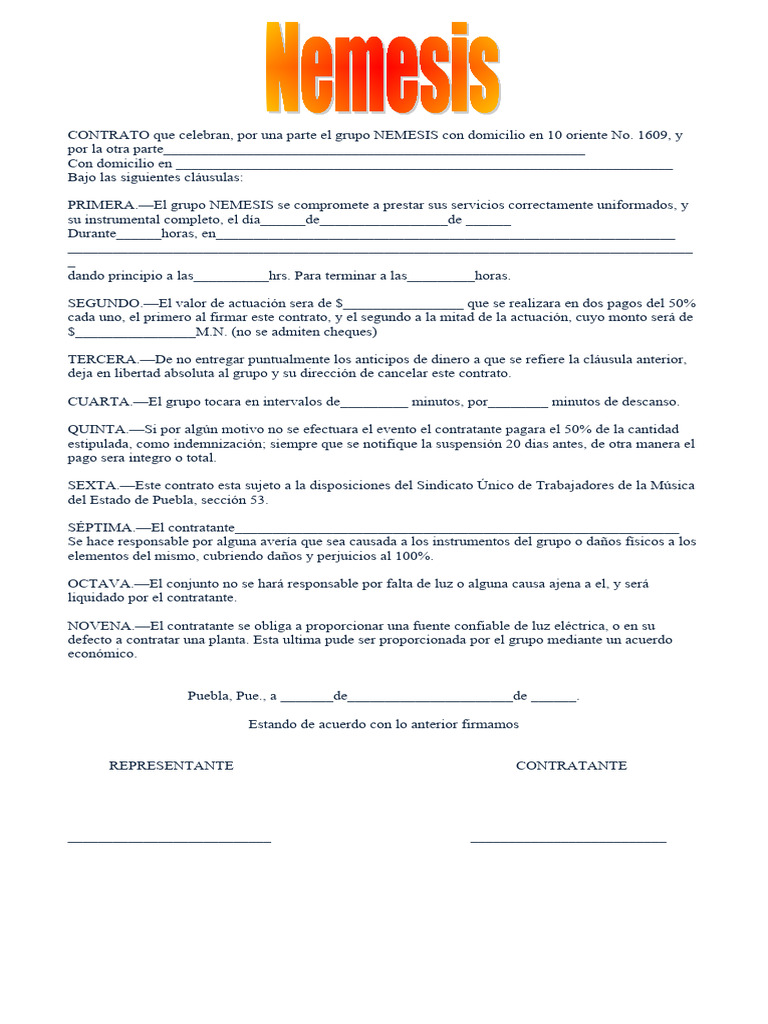 Contrat Nemesis | PDF