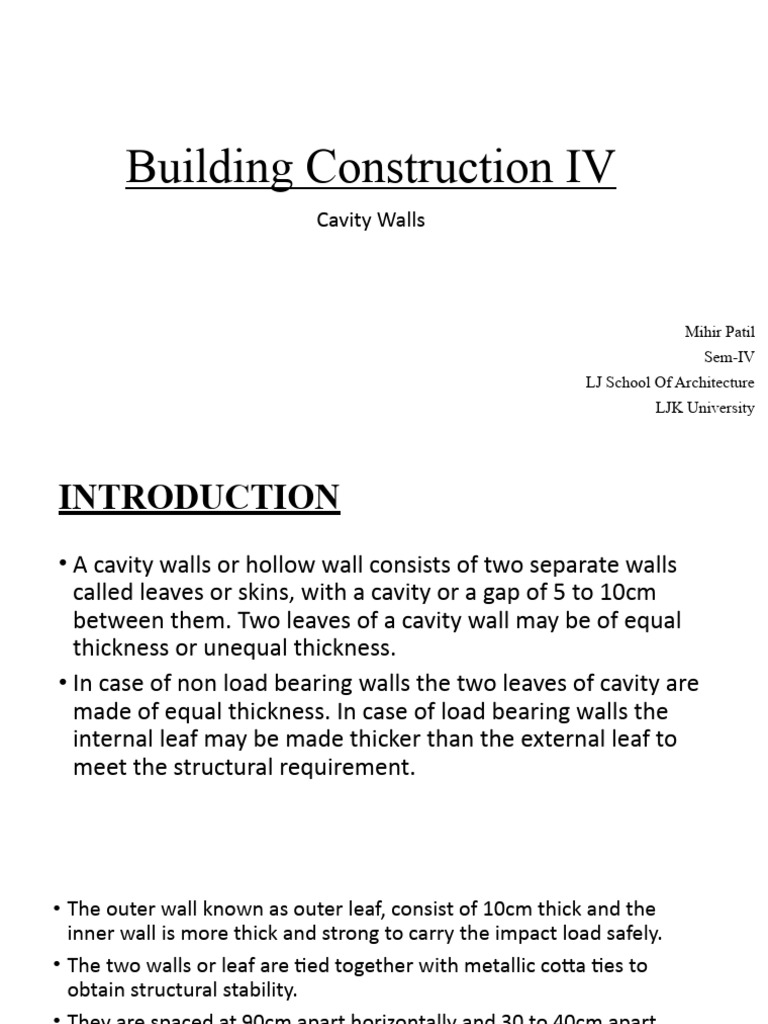 Cavity | PDF | Wall | Polystyrene