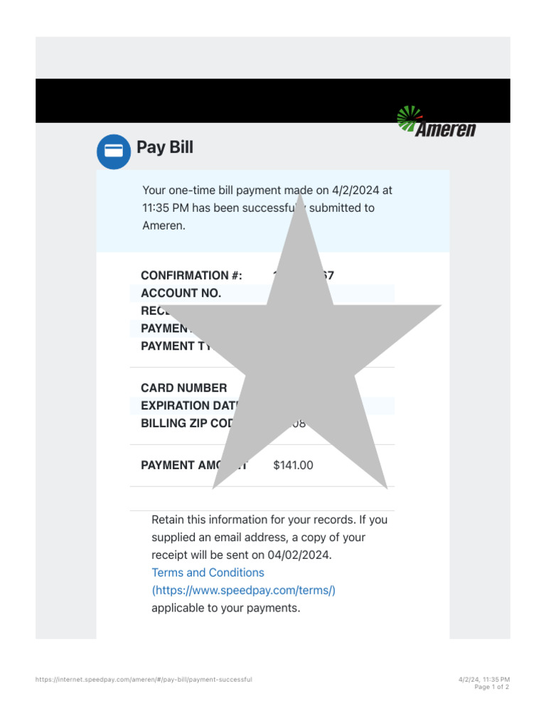 Pay Bill Ameren LC 04:02:2024 | PDF