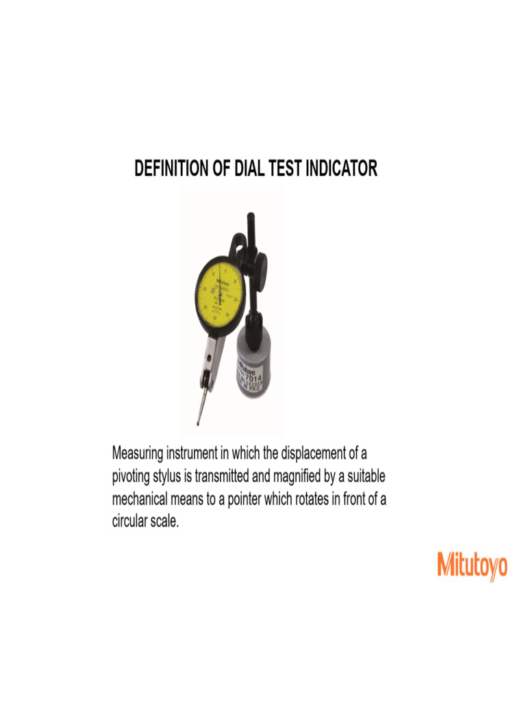 Test Indicator Basics | PDF | Equipment | Metrology