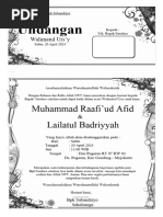 Undangan Tahlilan Pernikahan | PDF | Agama & Spiritualitas