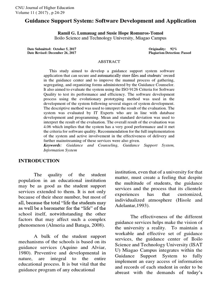 Guidance Support System Software Development And Application Download Free Pdf Software 