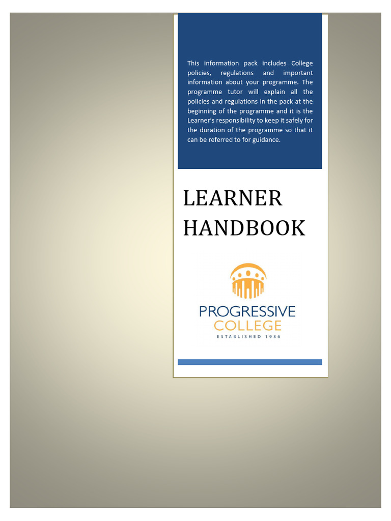 Learner Handbook 2024 | PDF | Educational Technology | Learning