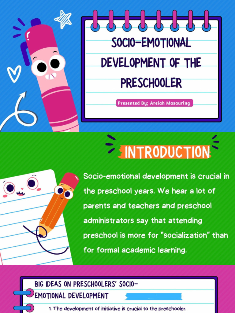 Socio-Emotional Development of The Preschooler | PDF