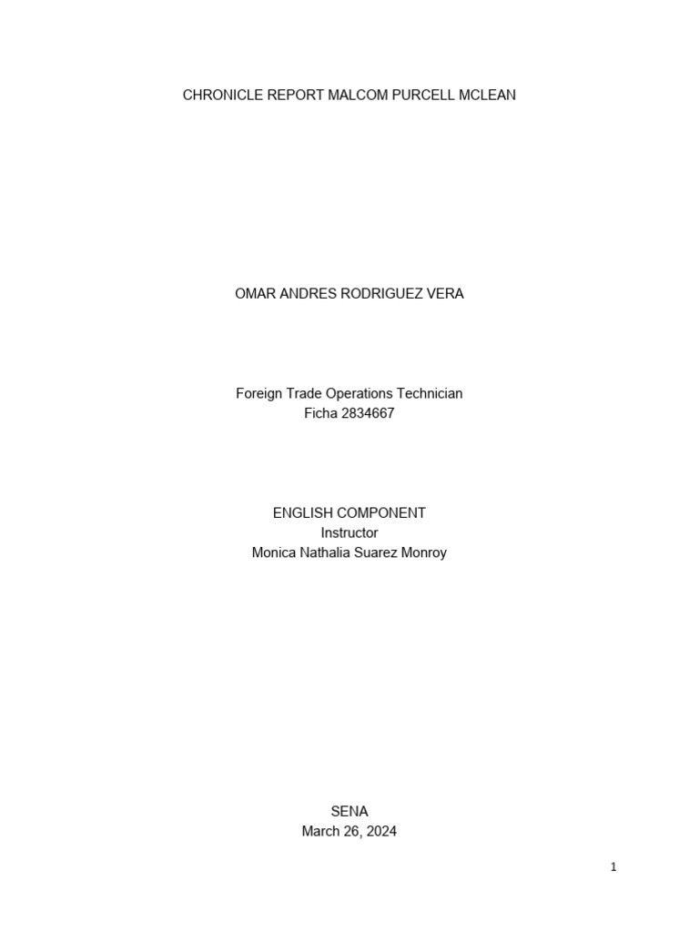 Malcolm McLean and Containerization Revolution | PDF | Containerization | Freight Transport