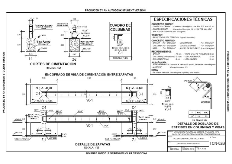 Especificaciones Técnicas de Cimentación | PDF | Fundación (Ingeniería ...