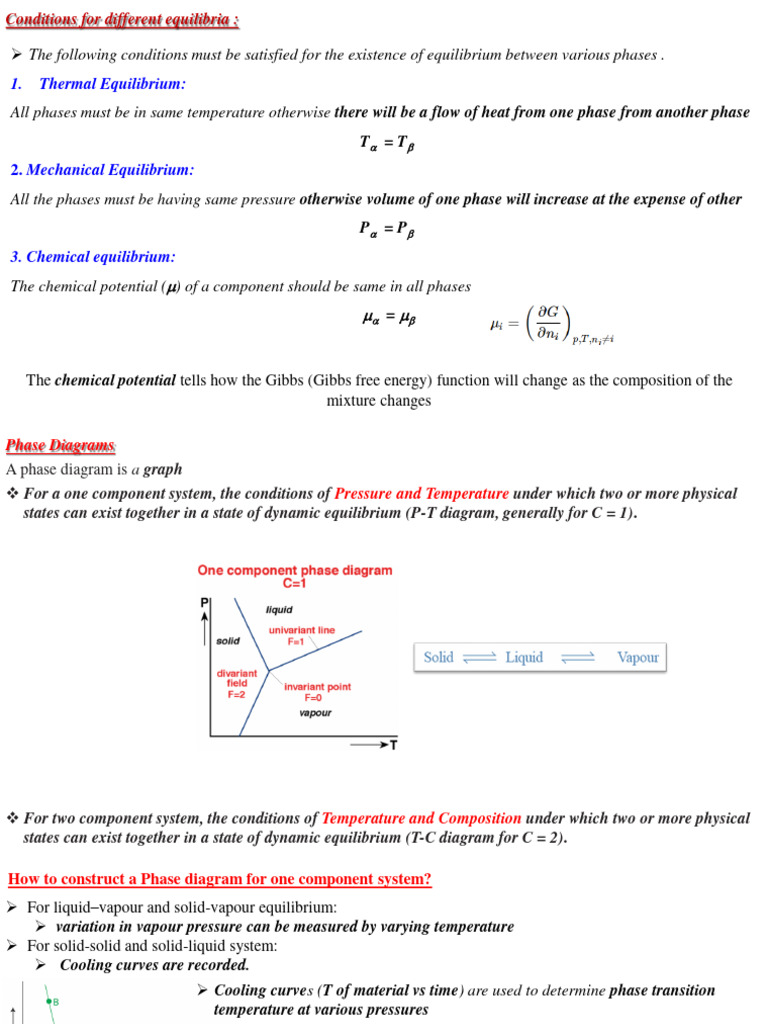 Phase Rule Lecture 2 | PDF | Phase (Matter) | Phase Diagram Phase Rule Lecture 2 | PDF | Phase (Matter) | Phase Diagram