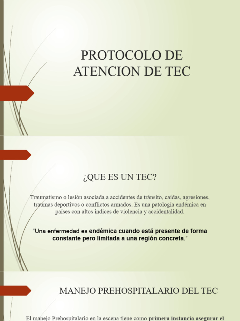 Protocolo de Atencion de Tec | PDF | Lesión cerebral traumática ...