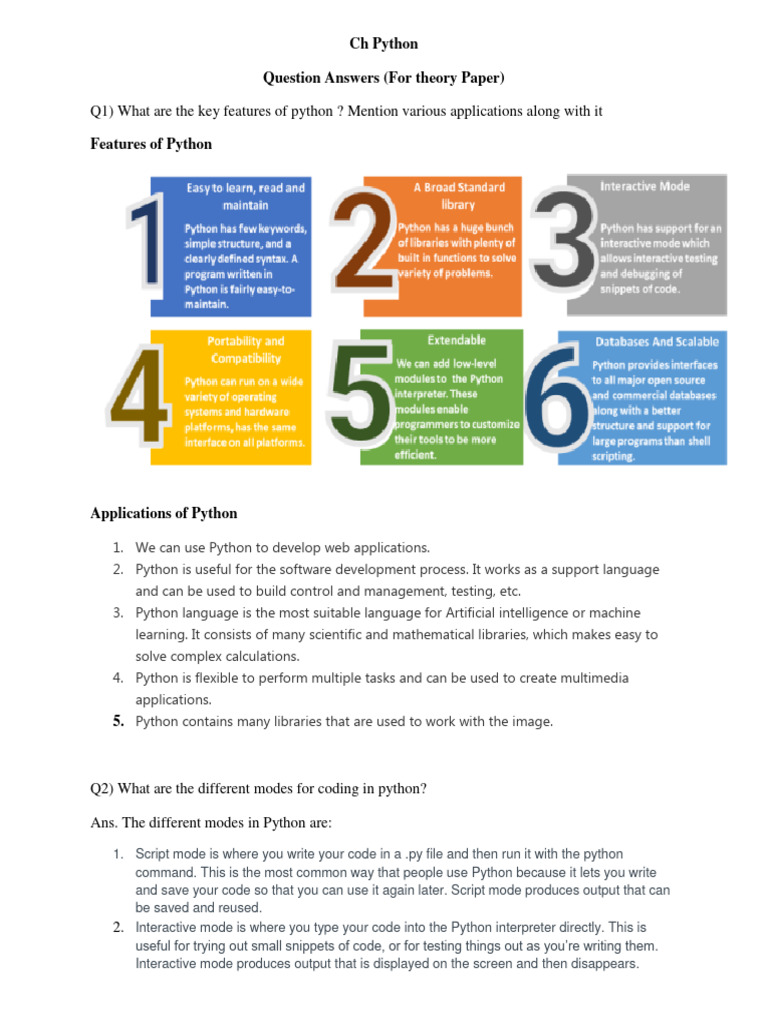 Class 9 Python Question Answers For Theory Exam Pdf Python Programming Language Software 7615