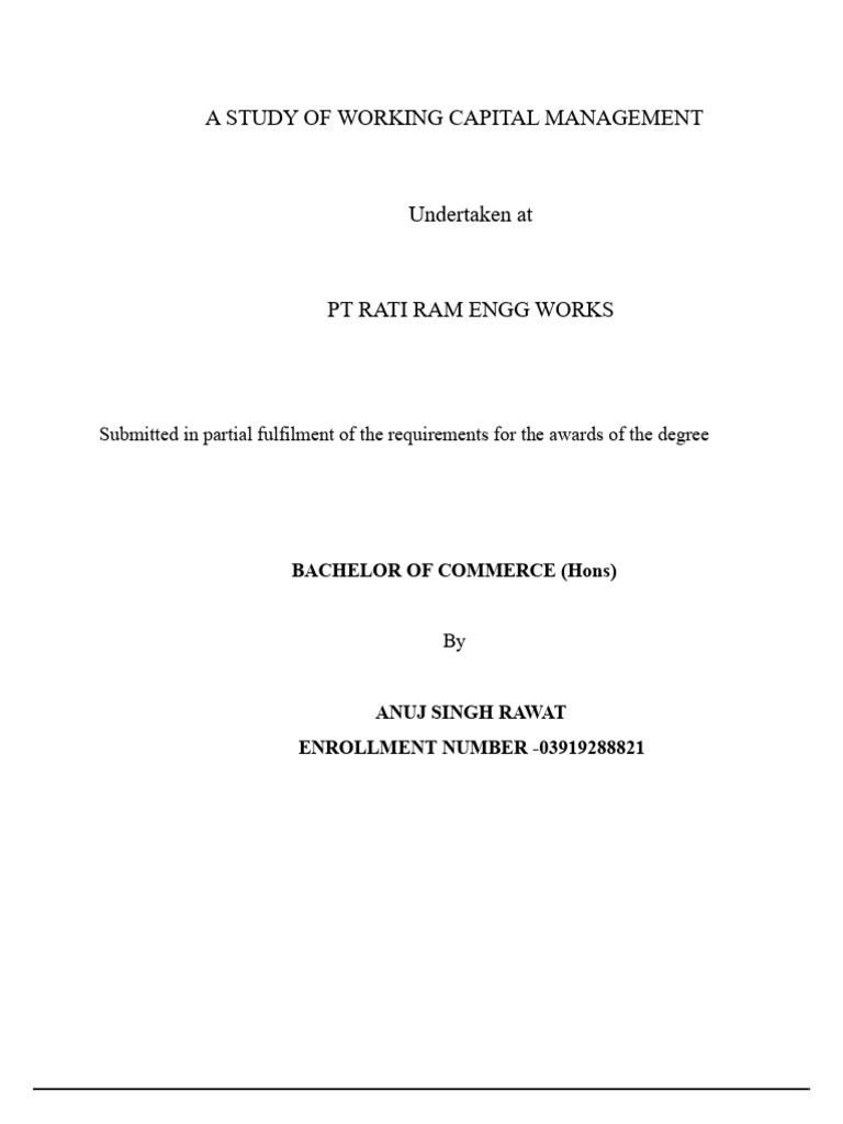 Anuj WCM 111 | PDF | Working Capital | Internet Of Things