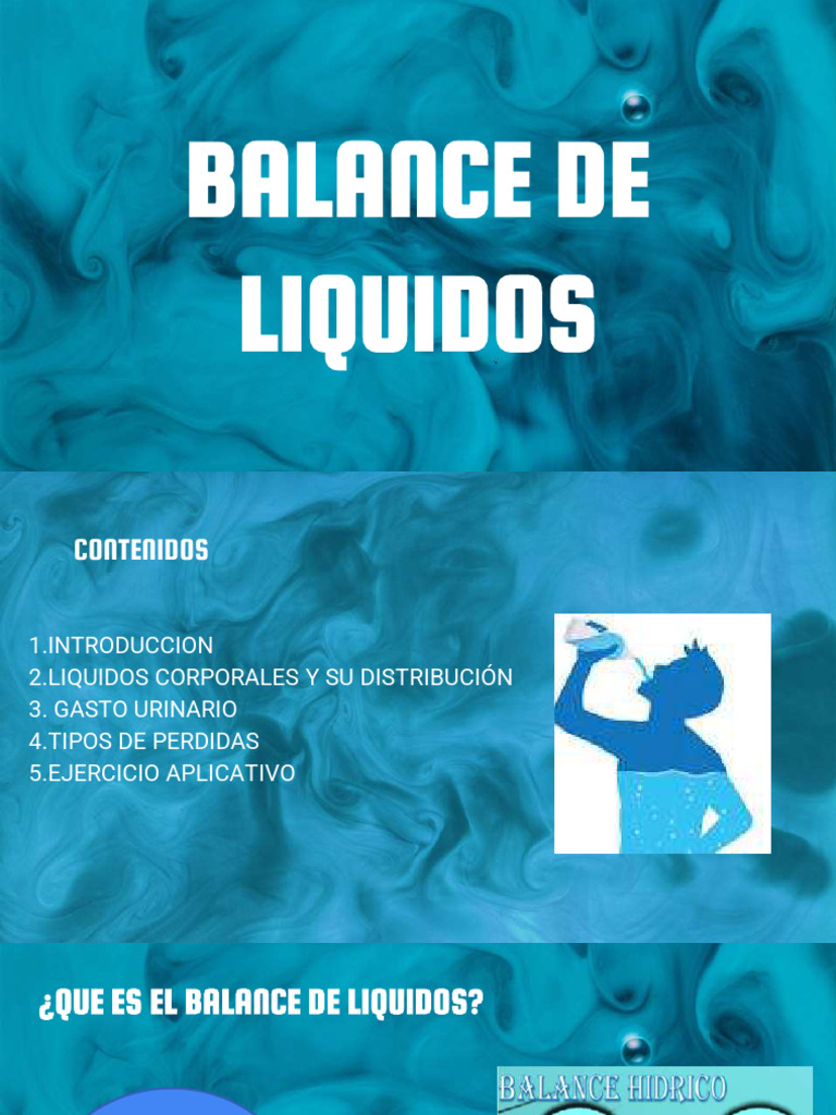 Balance de Liquidos | PDF | Electrólito | Química