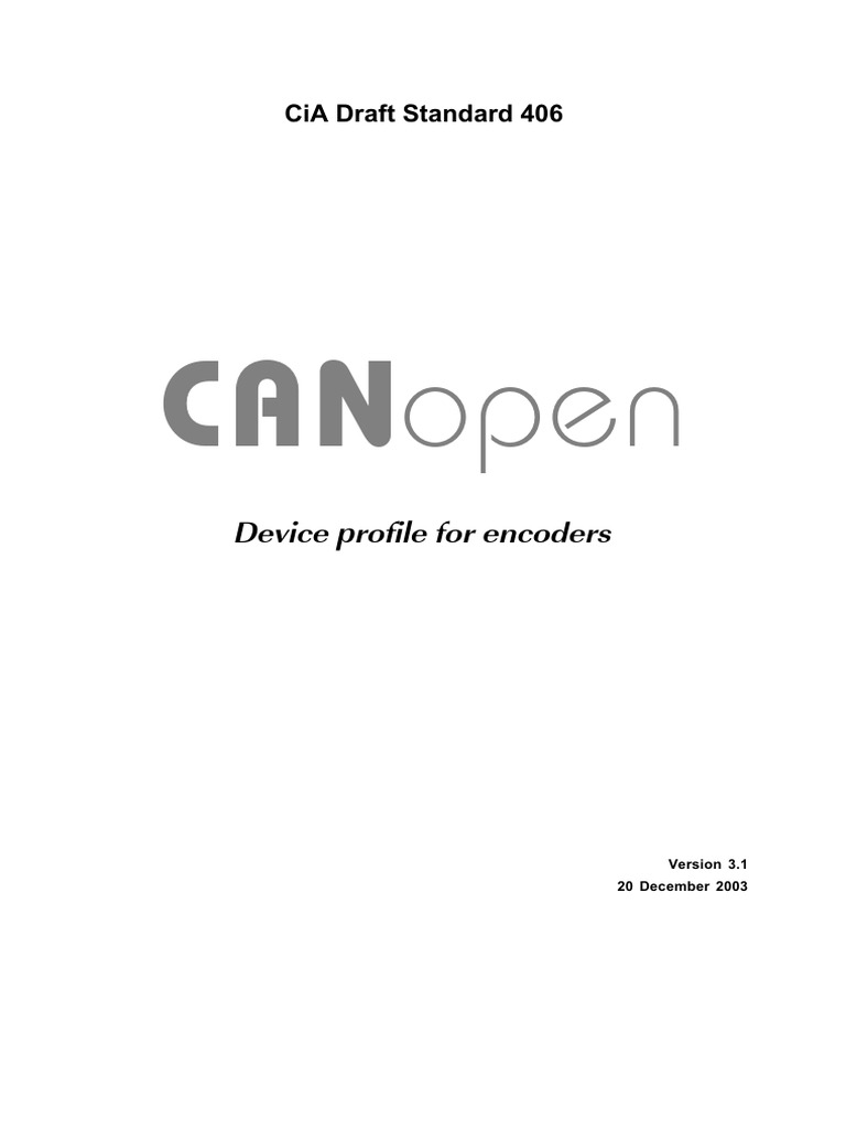 Canopen: Device Profile For Encoders | PDF | Computing | Computer Engineering