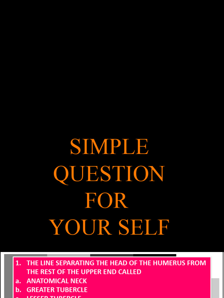 Humerus Question | PDF | Arm | Anatomical Terms Of Motion