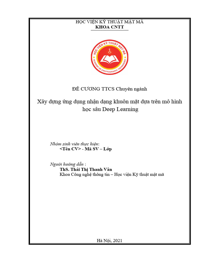 Mẫu Đề Cương Ttcs | PDF