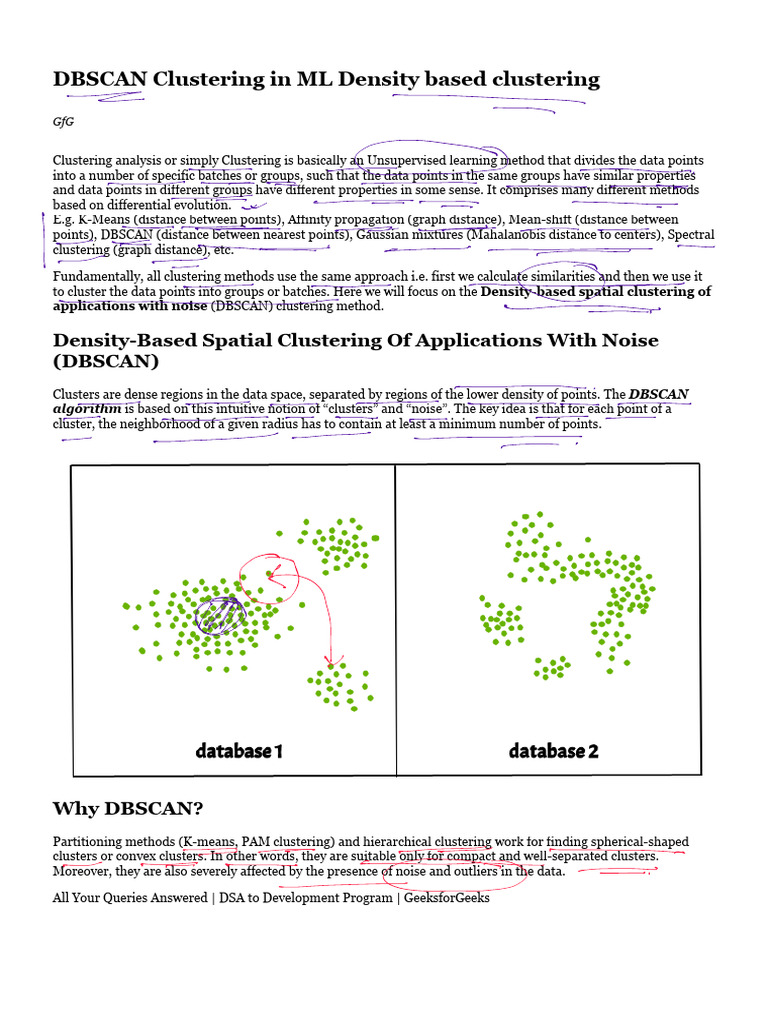 Db Scan | PDF | Cluster Analysis | Theoretical Computer Science