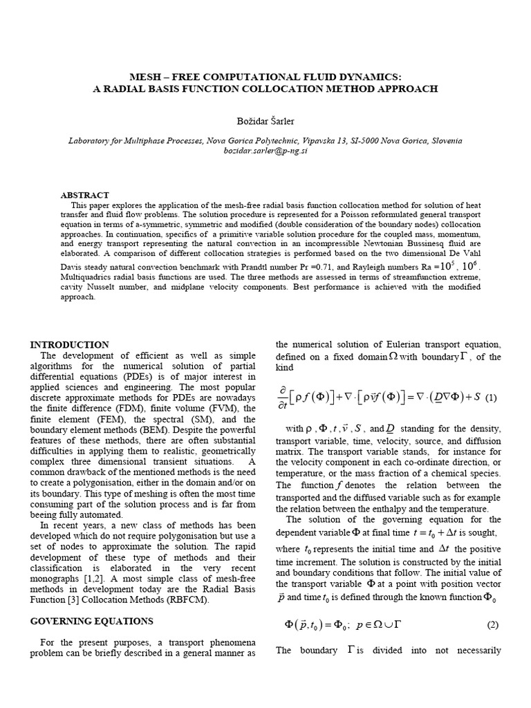 CCM Fenomeno Transporte Polaca | PDF | Finite Element Method | Partial Differential Equation