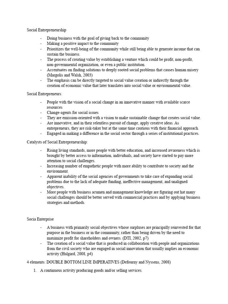 Understanding Social Entrepreneurship | PDF | Entrepreneurship | Social ...