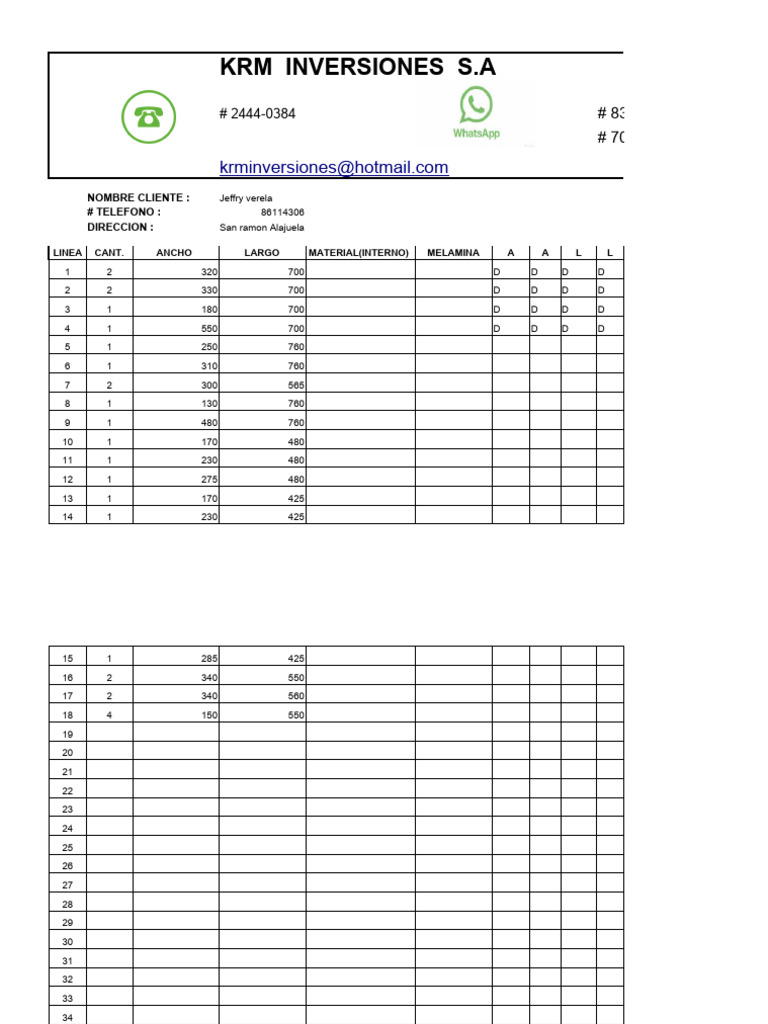Machote de Corte y Tapeteo Krm. | PDF | Tecnología