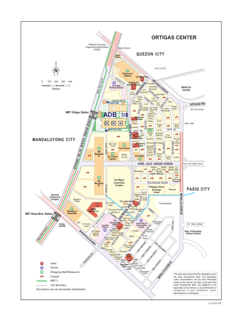 Map of Ortigas CBD ADB | PDF | Metro Manila | Companies Listed On The ...
