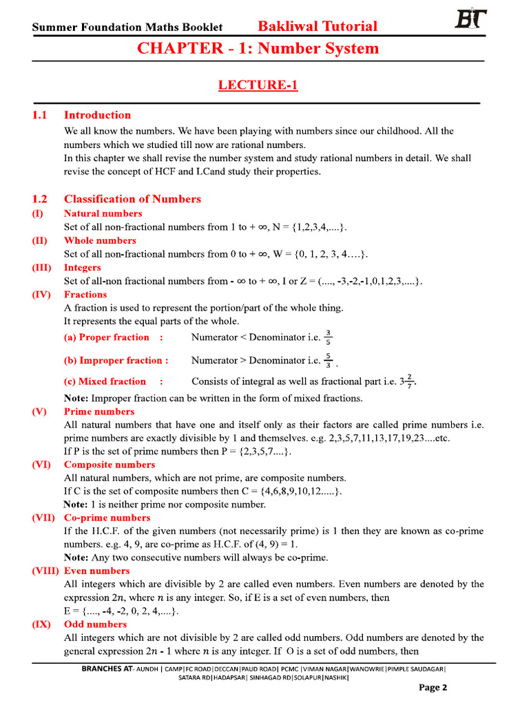 Math - Lecture 1 & 5 | PDF