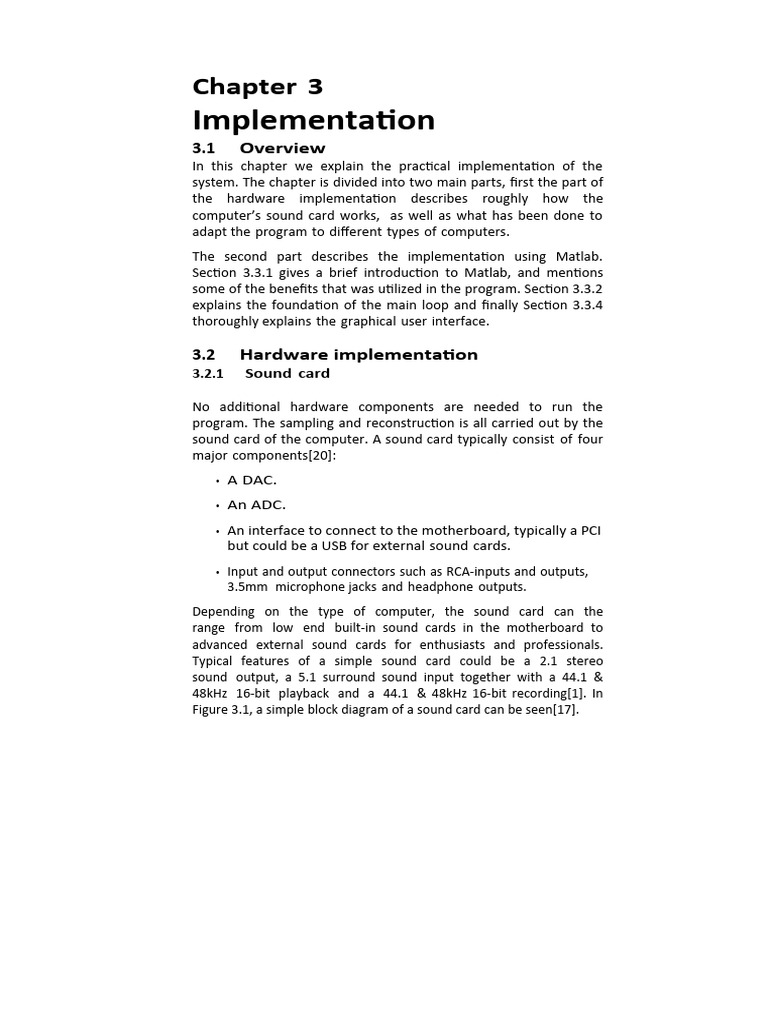 Sound Card & Matlab System Implementation | PDF | Matlab | Computer Program