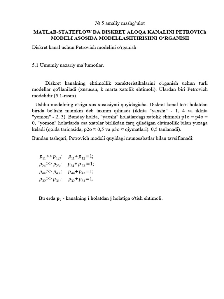 5 Amaliy Mashg'Ulot | PDF 5 Amaliy Mashg'Ulot | PDF
